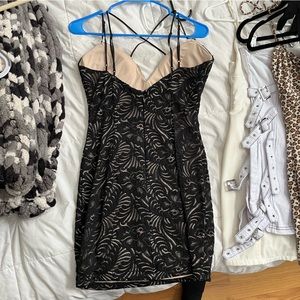 bebe | Dresses | Bebe Black Lace Mini Dress | Poshmark